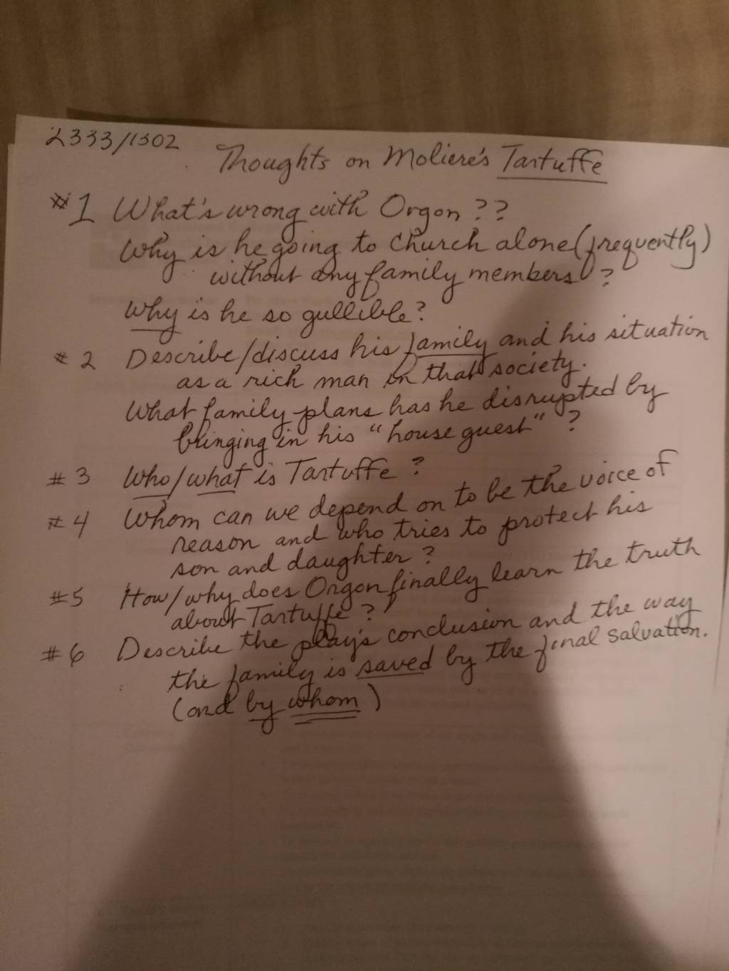 Essay on moliere's tartuffe | English homework help